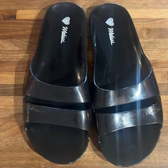 Melissa | Shoes | Melissa Gel Black Slides | Poshmark